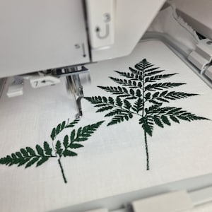 Digital Fern Embroidery Design File Nature Inspired Art Instant ...