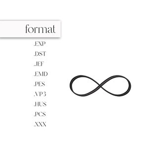 Mini Infinity Embroidery Design - Infinity Symbol Machine Embroidery ...