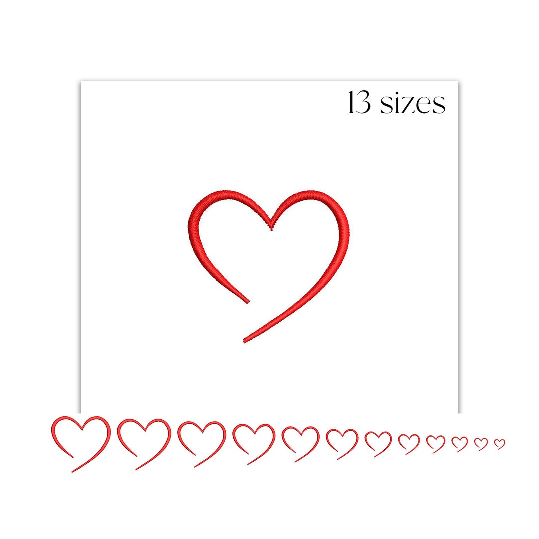 Heart Embroidery Design - Mini Heart Machine Embroidery File ...