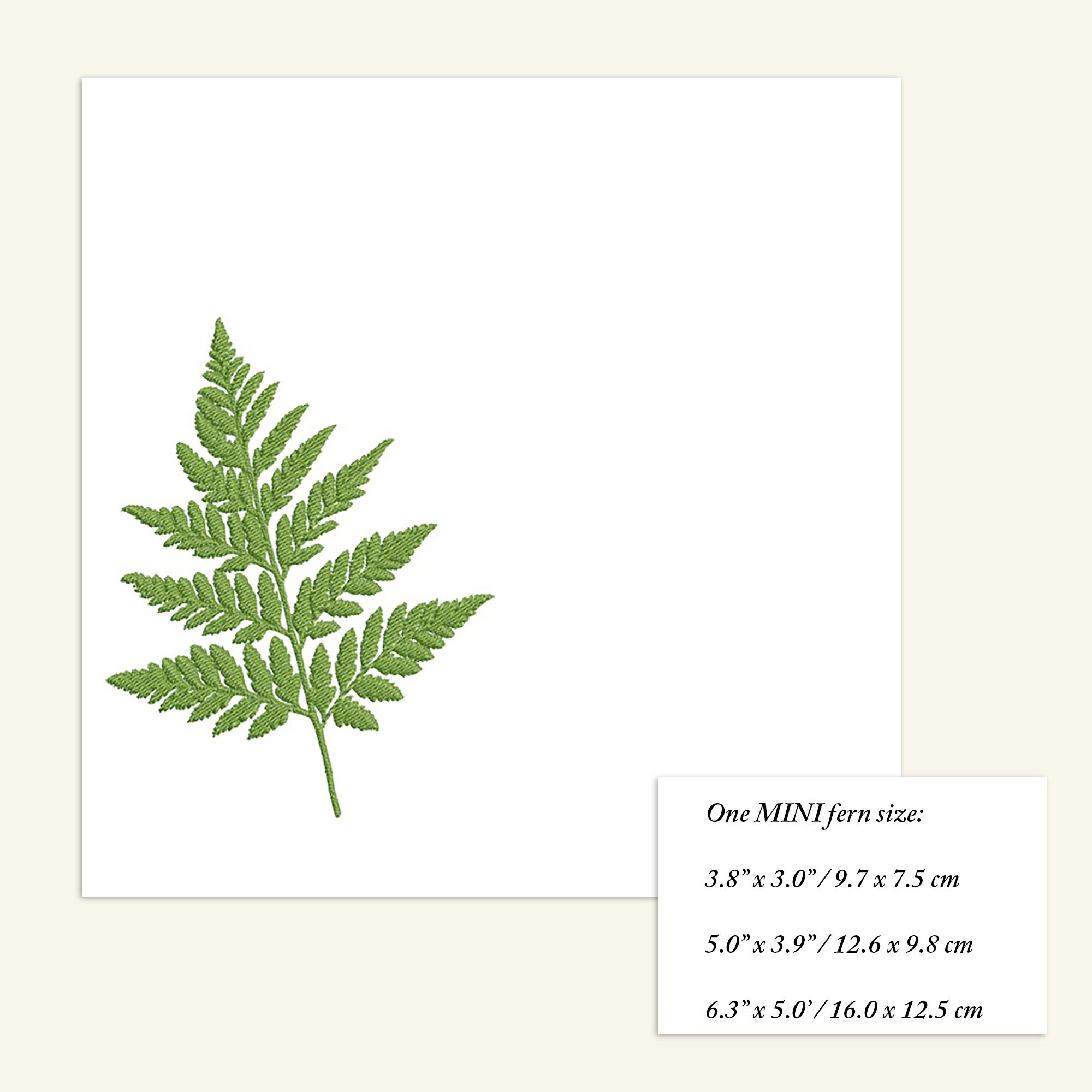 Digital Fern Embroidery Design File Nature Inspired Art Instant ...
