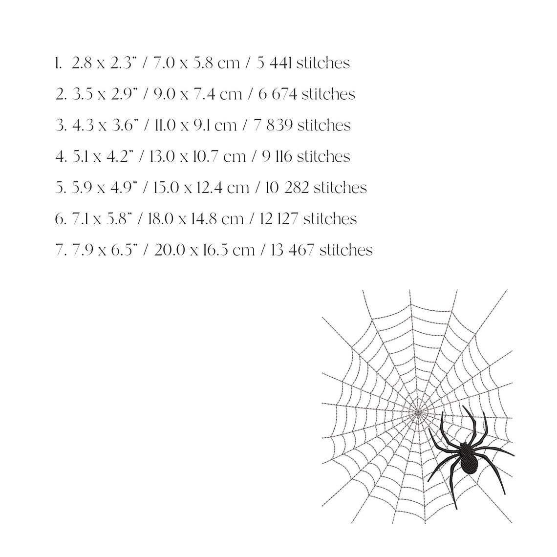 Spider and Web Machine Embroidery Design – Halloween Embroidery File ...