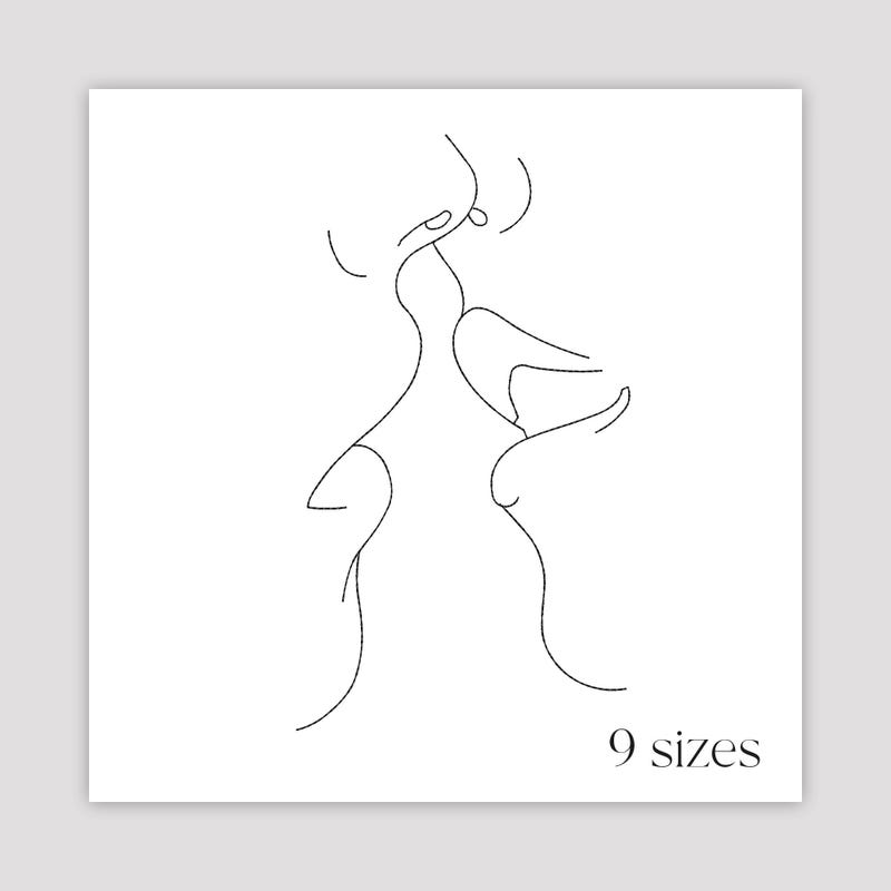 Pencil Drawing Kiss - Etsy