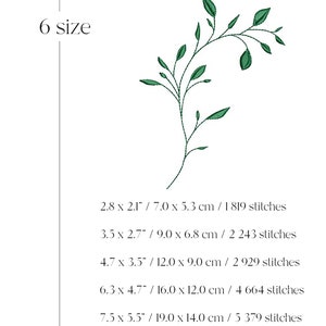 Twig Machine Embroidery Design - Botanical Embroidery File - Twig With ...