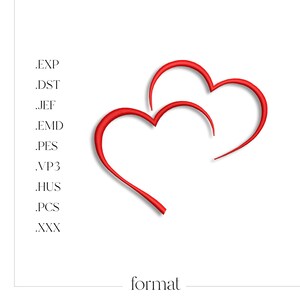 Heart Outlines Embroidery Design - Mini Heart Machine Embroidery File ...