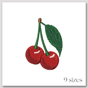Cherry Machine Embroidery Design - Cherries Digital Stitch Pattern ...