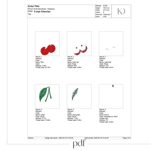 Cherry Machine Embroidery Design - Cherries Digital Stitch Pattern ...