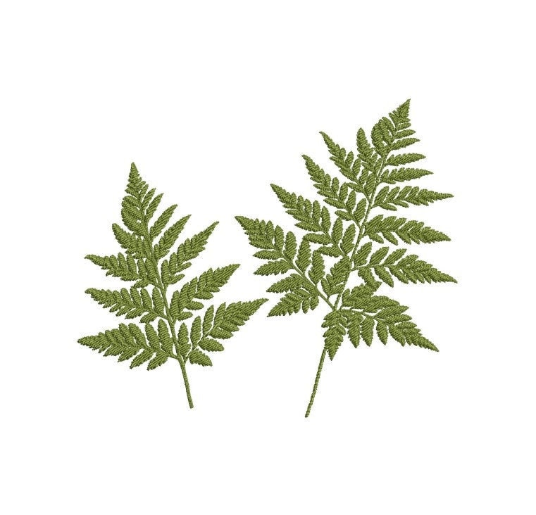 Digital Fern Embroidery Design File Nature Inspired Art Instant ...