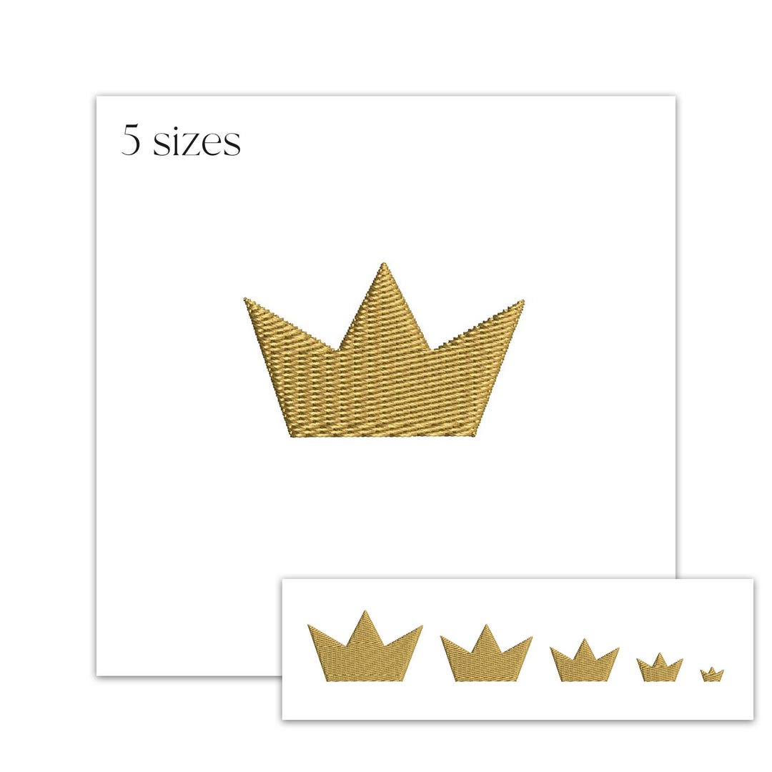 Mini Crown Machine Embroidery Design -crown Symbol Machine Embroidery ...