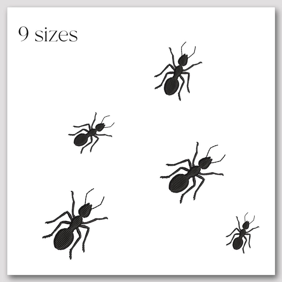 Ant Embroidery Design - Mini Ant Machine Embroidery File - Beetle ...