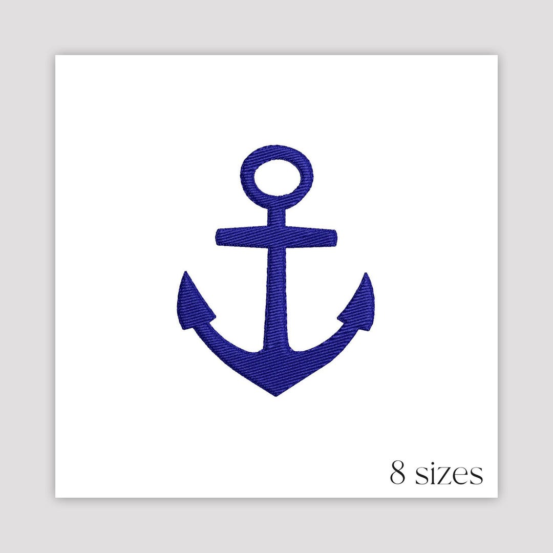 Mini Anchor Embroidery Design - Mini Embroidery Pattern - Marine ...