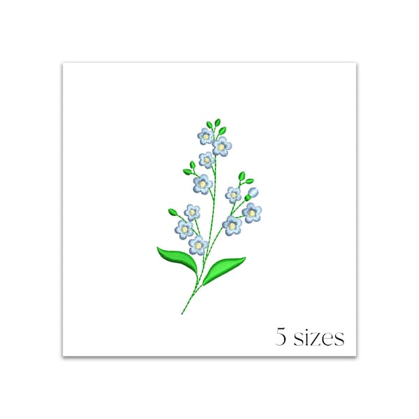 Forget Me Not Embroidery Design - Etsy