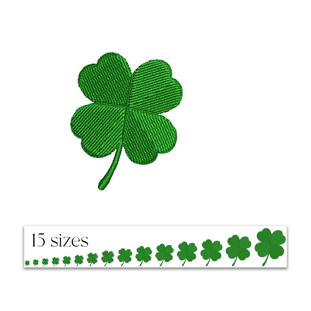 Four Leaf Clover Embroidery Design Lucky Leaf Machine Embroidery File ...