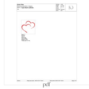 Heart Outlines Embroidery Design - Mini Heart Machine Embroidery File ...