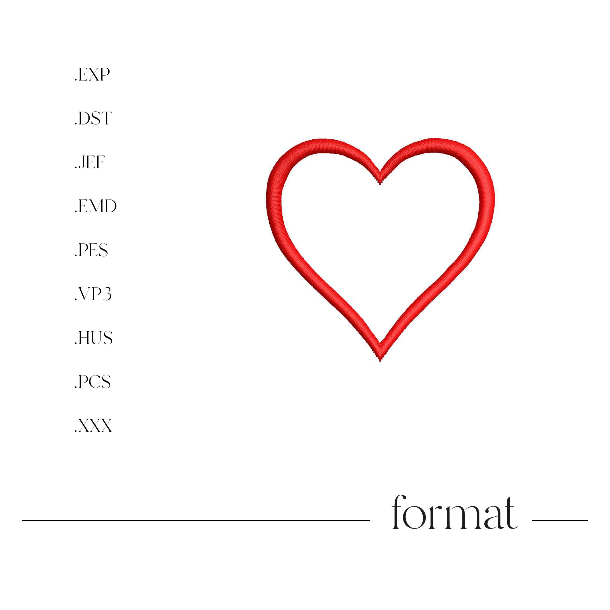 Heart Embroidery Design Mini Heart Machine Embroidery File valentines ...