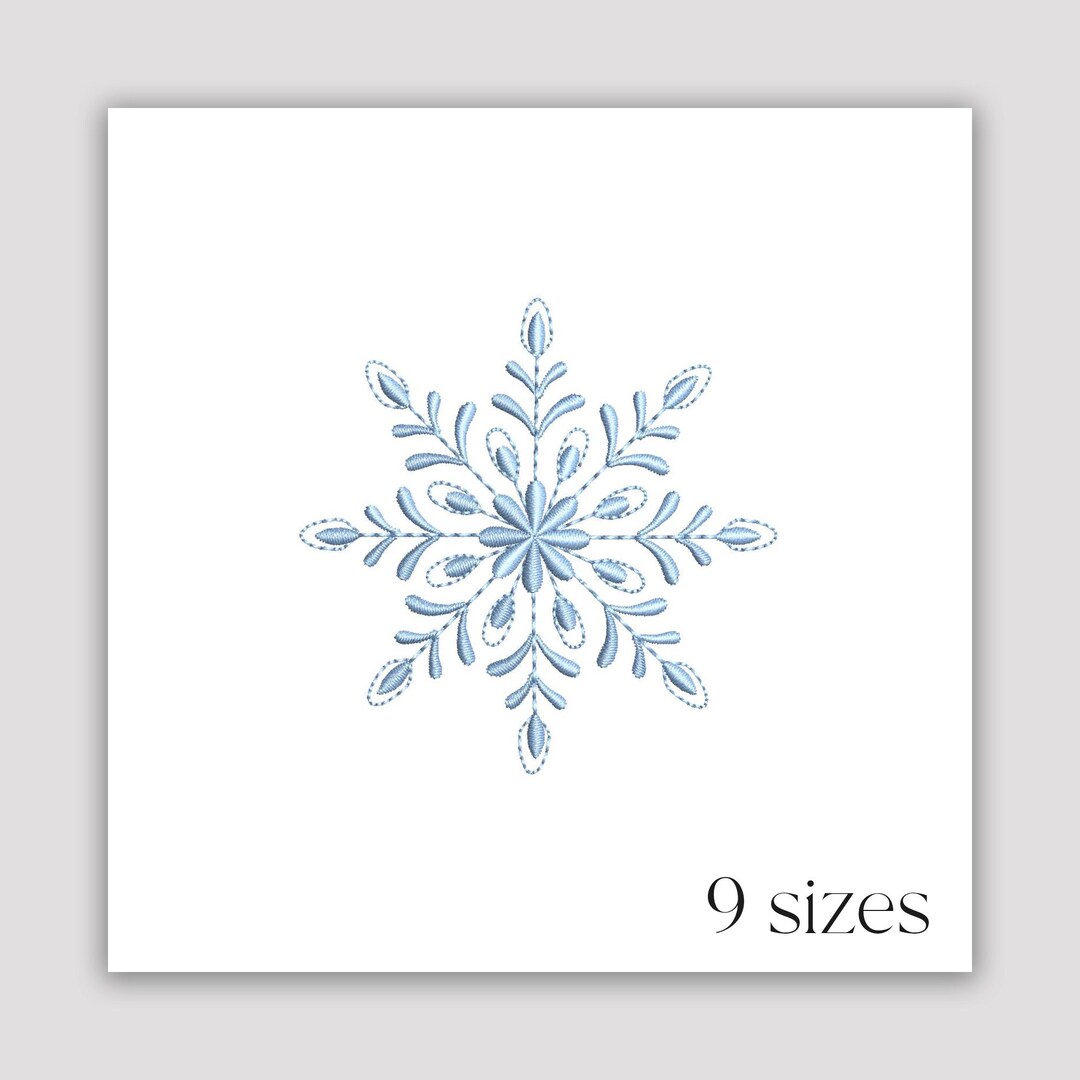 Snowflake Machine Embroidery Design - Christmas Winter Embroidery File ...