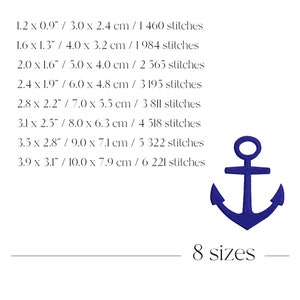 Mini Anchor Embroidery Design - Mini Embroidery Pattern - Marine ...