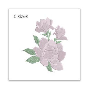 Magnolia Flower Machine Embroidery Design - Botanical Machine ...