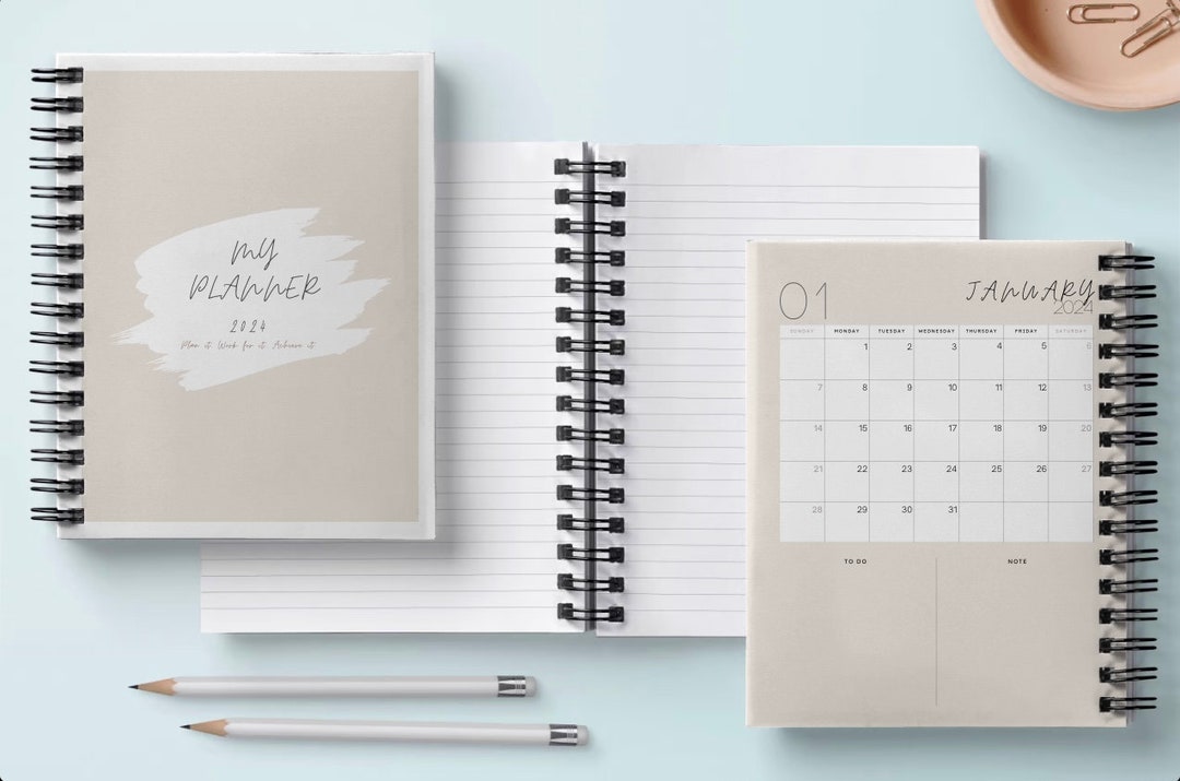 2024 Digital Month to Month Calendar Print and Start Planning - Etsy