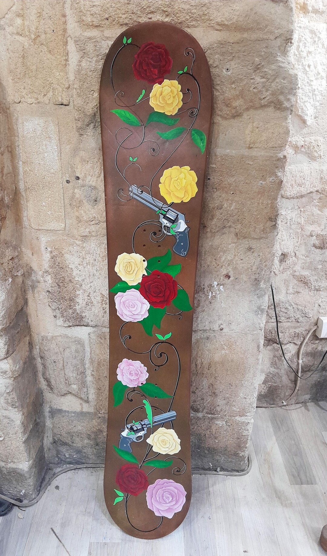 Hand Painted Graffiti Snowboard Wall Art - Upcycled Street Art Decor - Etsy