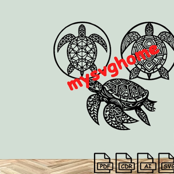 Sea Turtle Dxf - Etsy