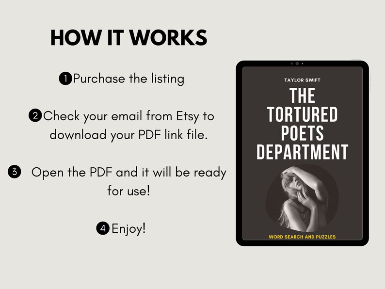 Ultimate TTPD Activity Book Taylor Swift Downloadable PDF Party Games ...