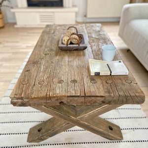 Reclaimed Barnwood Coffee Table Rustic, Natural Coffee Table Wooden ...