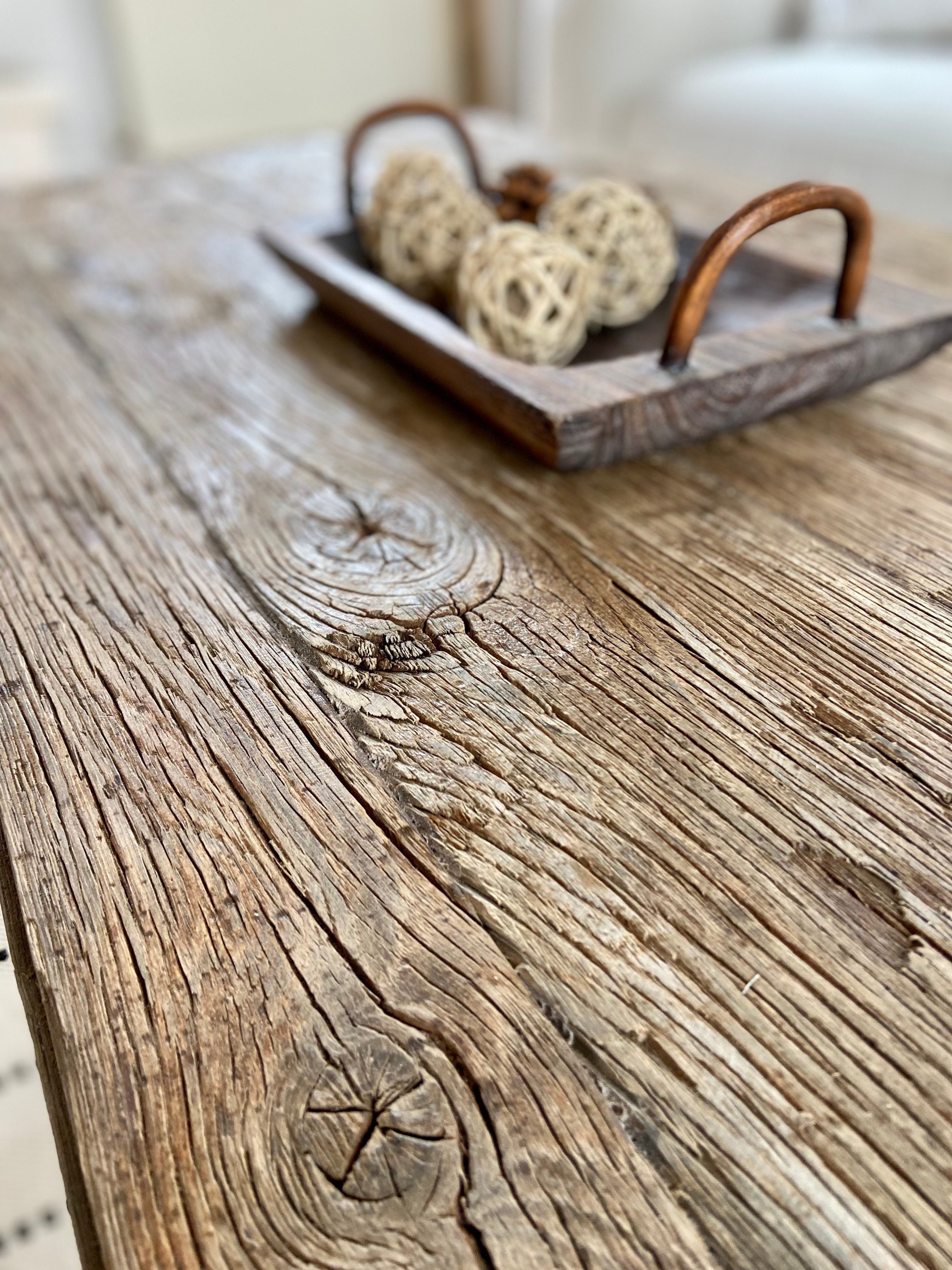 Reclaimed Barnwood Coffee Table Rustic, Natural Coffee Table Wooden ...