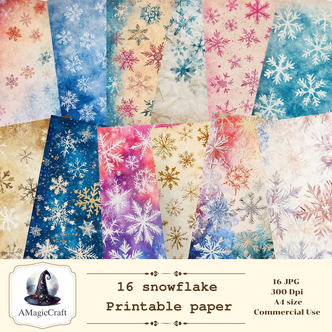Snowflake Printable Paper for You to Decorate Your Favorite Books ...