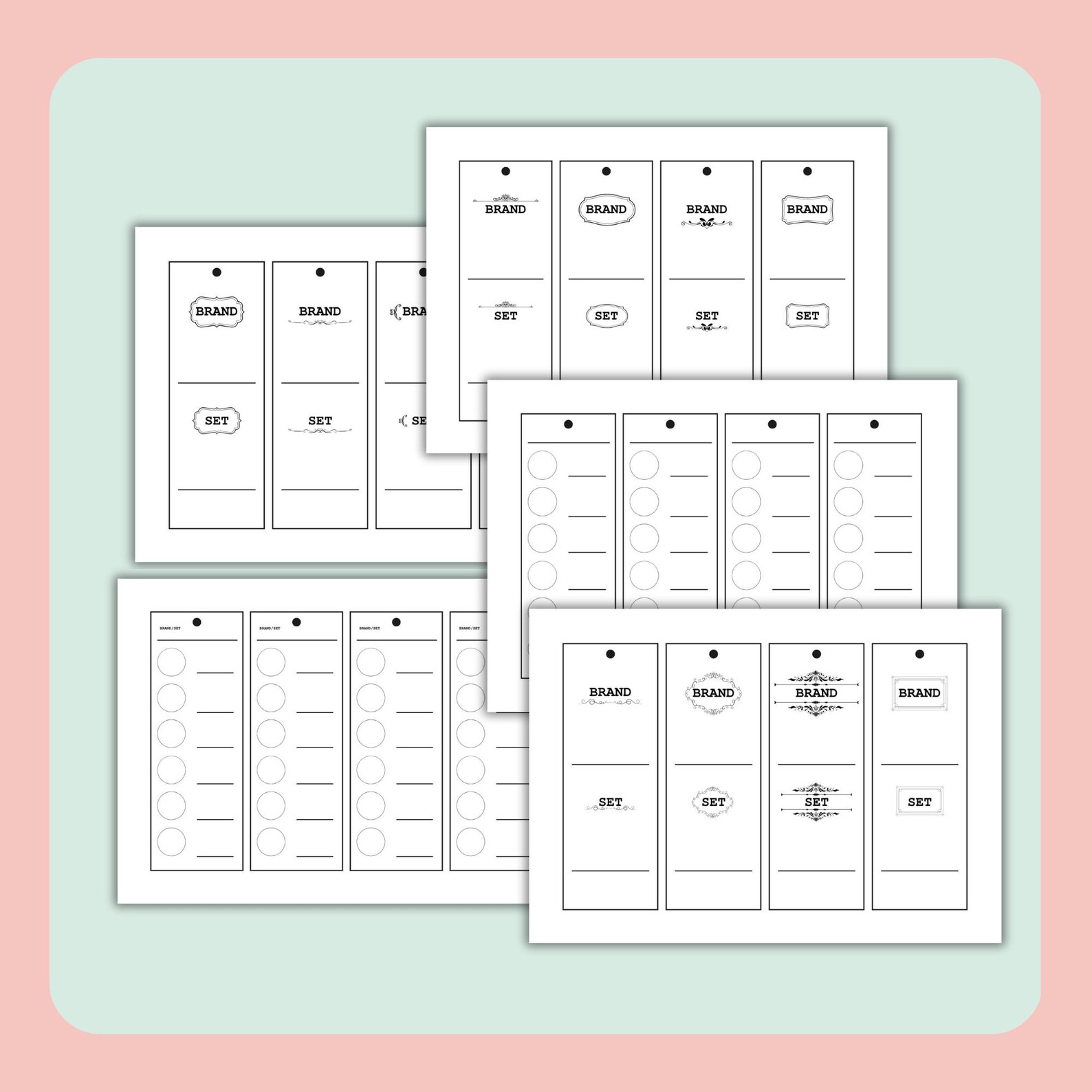 Printable Color Swatch Cards: Watercolor, Markers, Pens (PDF Digital ...