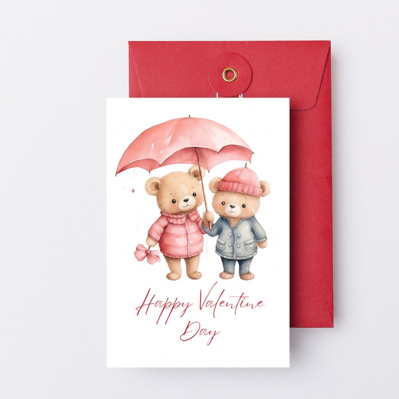 Watercolor Valentine Clipart 40 Png,cute Teddy Bear Couples,redballoon ...