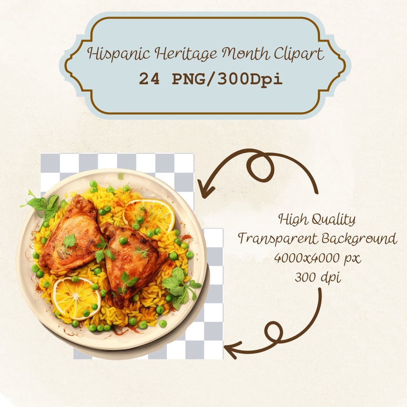 Hispanic Heritage Month Food Clipart: 24 PNG, 300 DPI (digital Download ...
