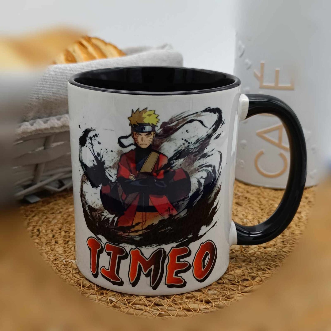 Colorful Naruto Manga Mug Personalized With First Name, Customizable ...