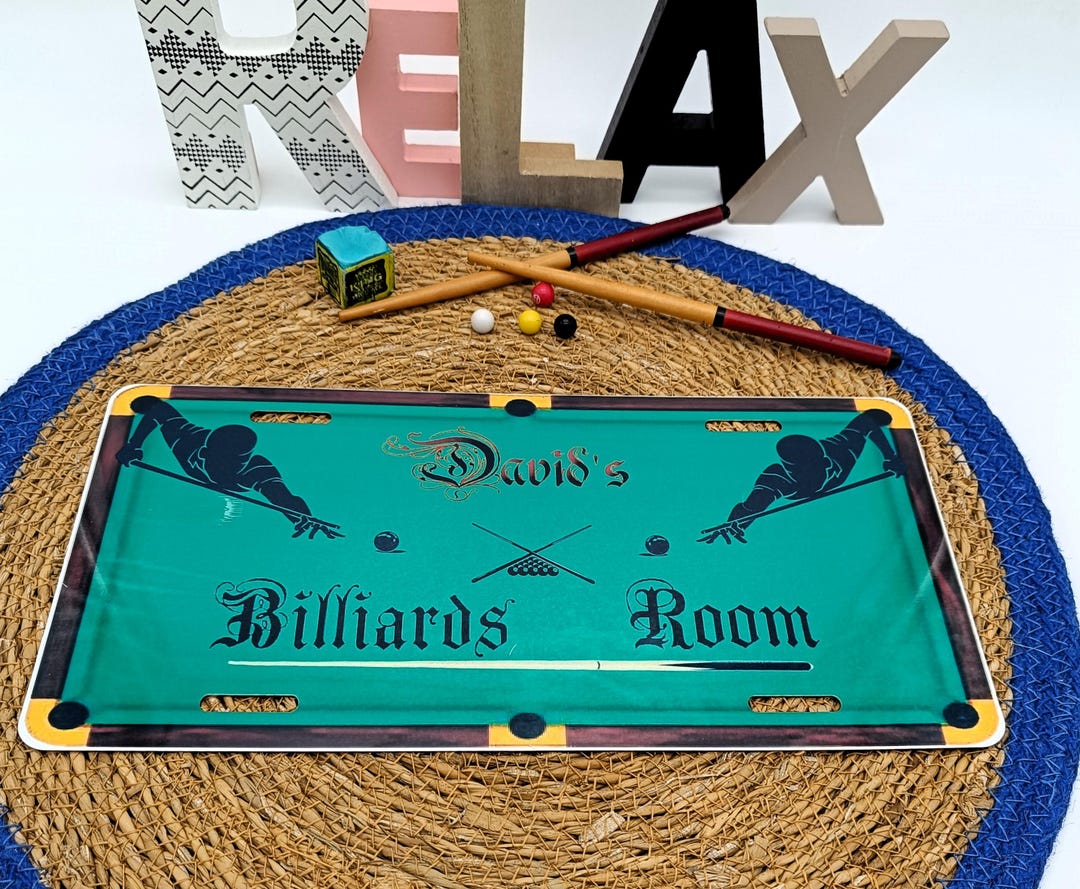 Personalized Billiard Plaque, Personalized Club Logo Plaque ...