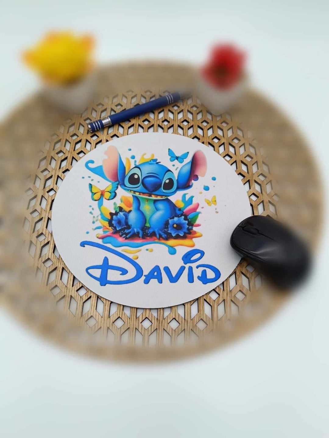 Stitch Mouse Pad With Personalized Name - Etsy