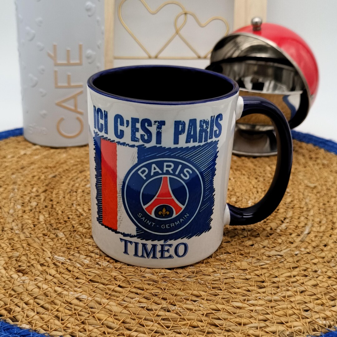 MUG Foot PSG personnalisé prénom, mug Psg prénom, mug football Paris ...
