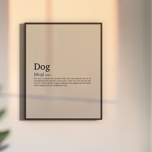 Dog Definition Printable Humor Wall Art Instant Download - Etsy