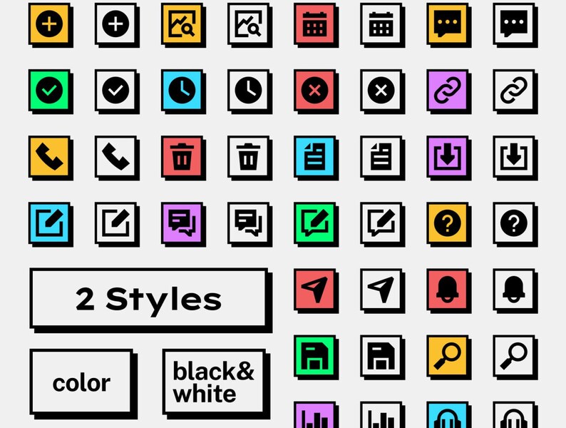 Essential Interface Icon Set (PNG/PDF/SVG) + Ai - Etsy