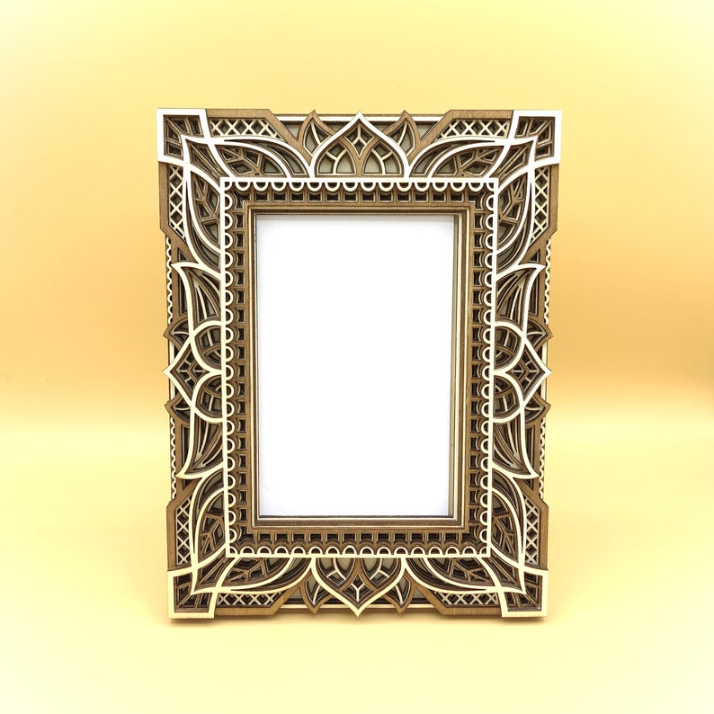 Layered Photo Frame - Wooden Mandala Frame With Unique Style - 15 - Etsy