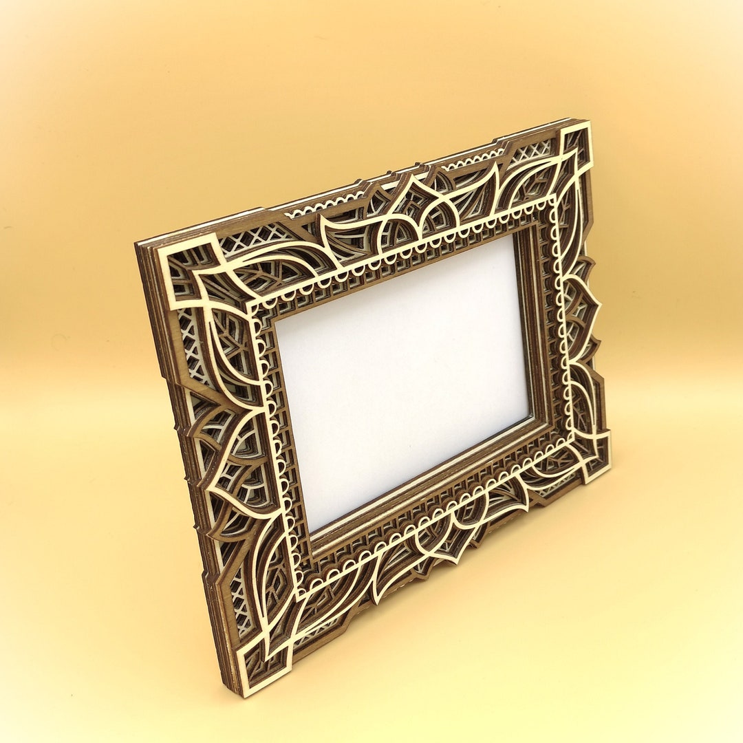 Layered Photo Frame - Wooden Mandala Frame With Unique Style - 15 - Etsy