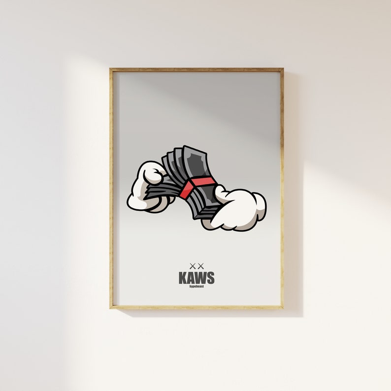 Hypebeast Money Kaws Poster Set of 3,hypebeast Room Decor, Minimalist ...