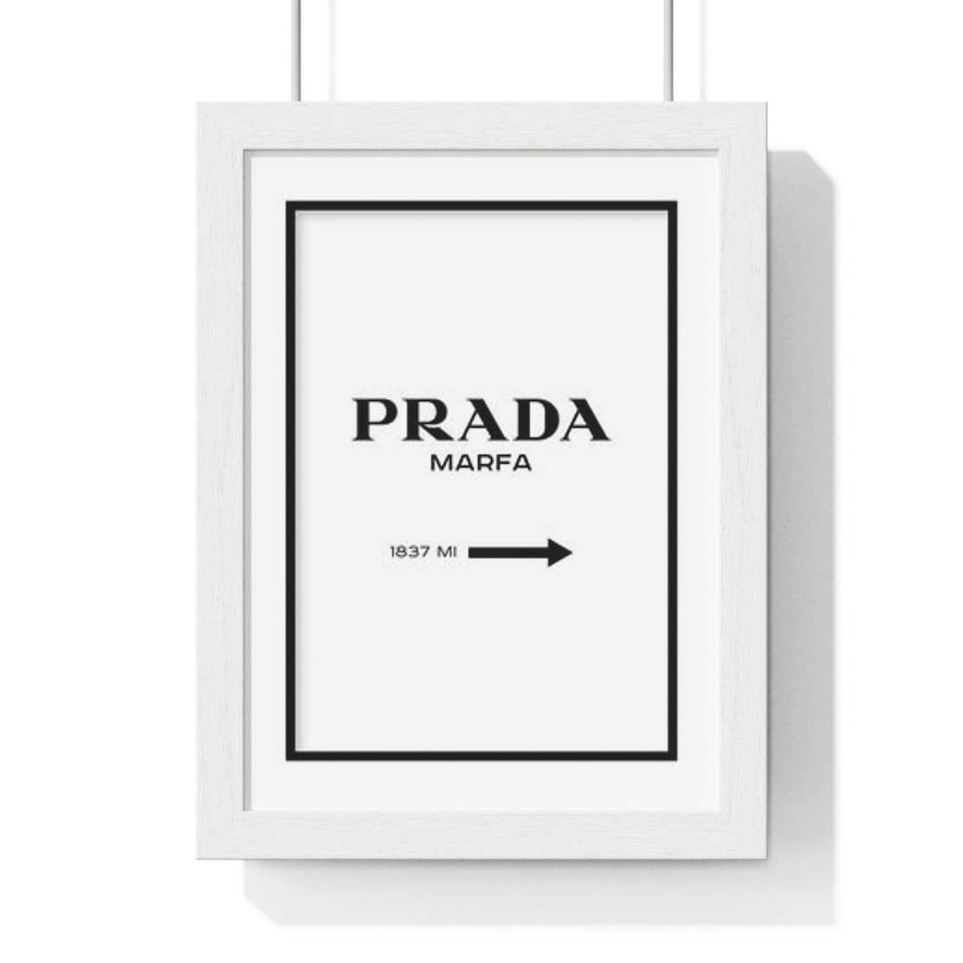 Vertical Framed Poster, Prada Poster - Etsy