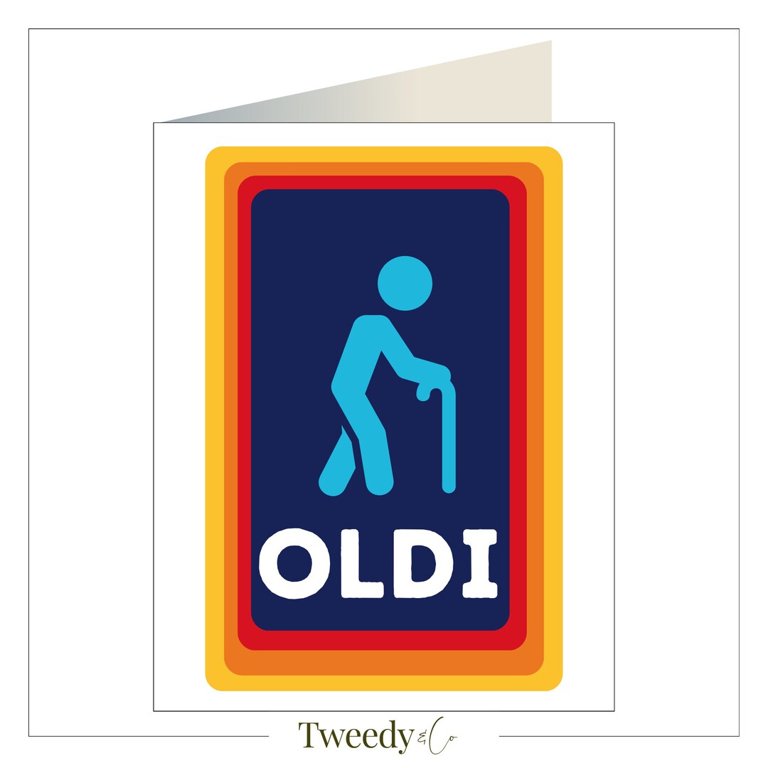 OLDI Birthday Card, ALDI Style, A6 Funny Birthday Card for Dad, Grandad ...