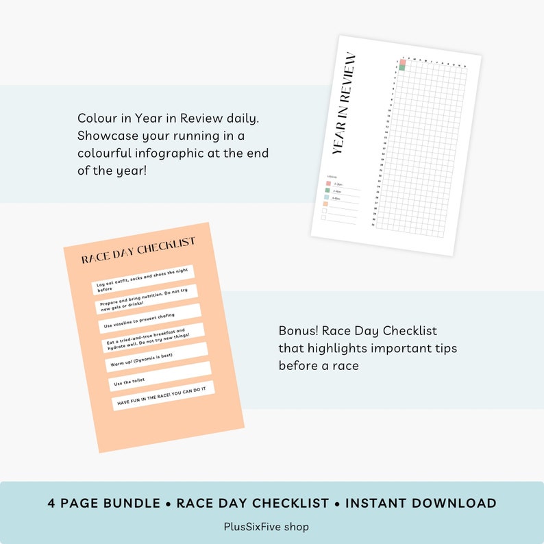 Printable Running Journal 2024, Running Tracker, Planner, Running Log ...