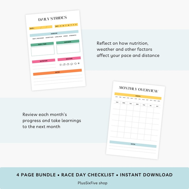 Printable Running Journal 2024, Running Tracker, Planner, Running Log ...
