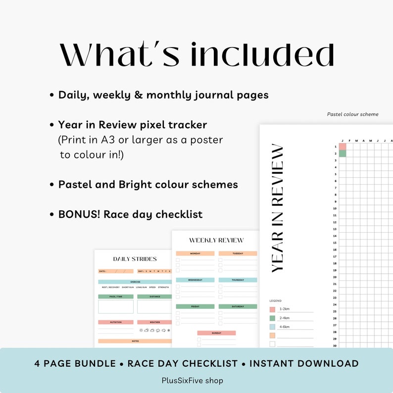 Printable Running Journal 2024, Running Tracker, Planner, Running Log ...