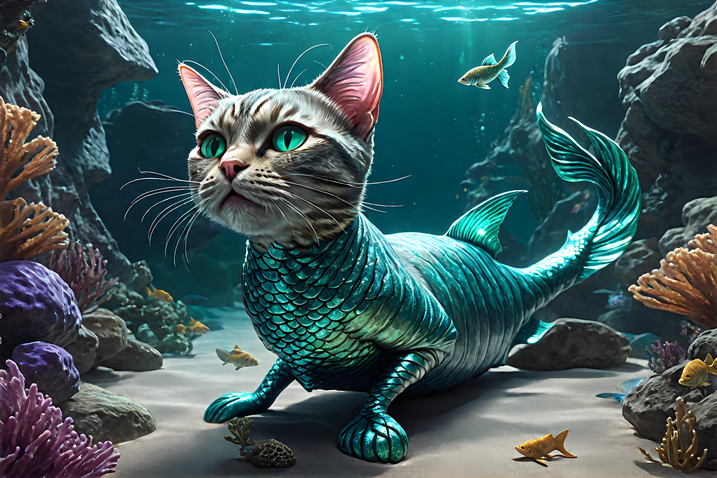 Catfish Portrait Instant Download Printable Digital File AI Enhanced - Etsy