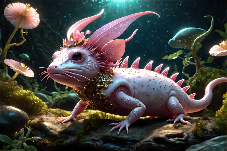 Axolotl Mouse Portrait Instant Download Printable Digital File AI ...