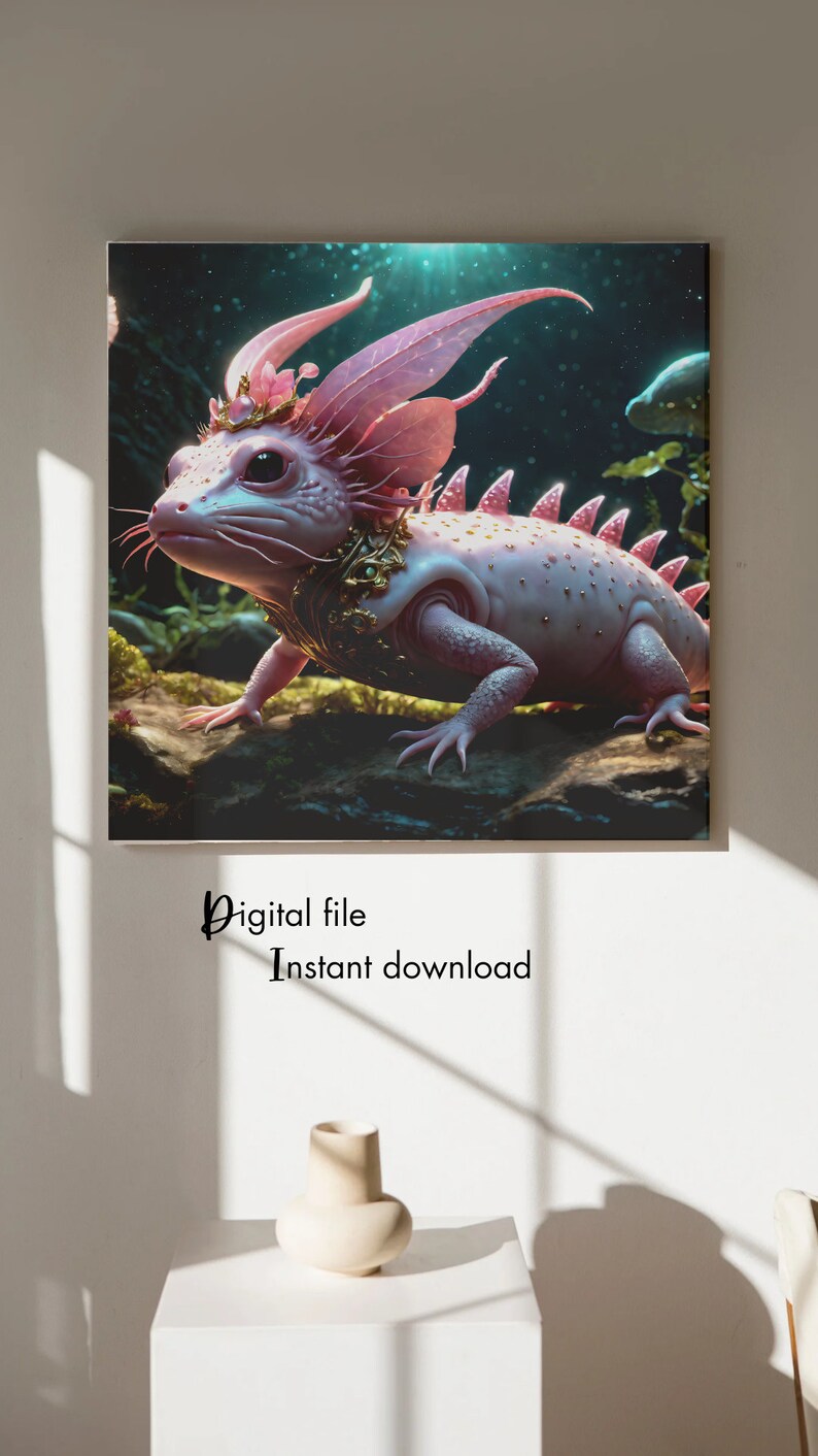 Axolotl Mouse Portrait Instant Download Printable Digital File AI ...