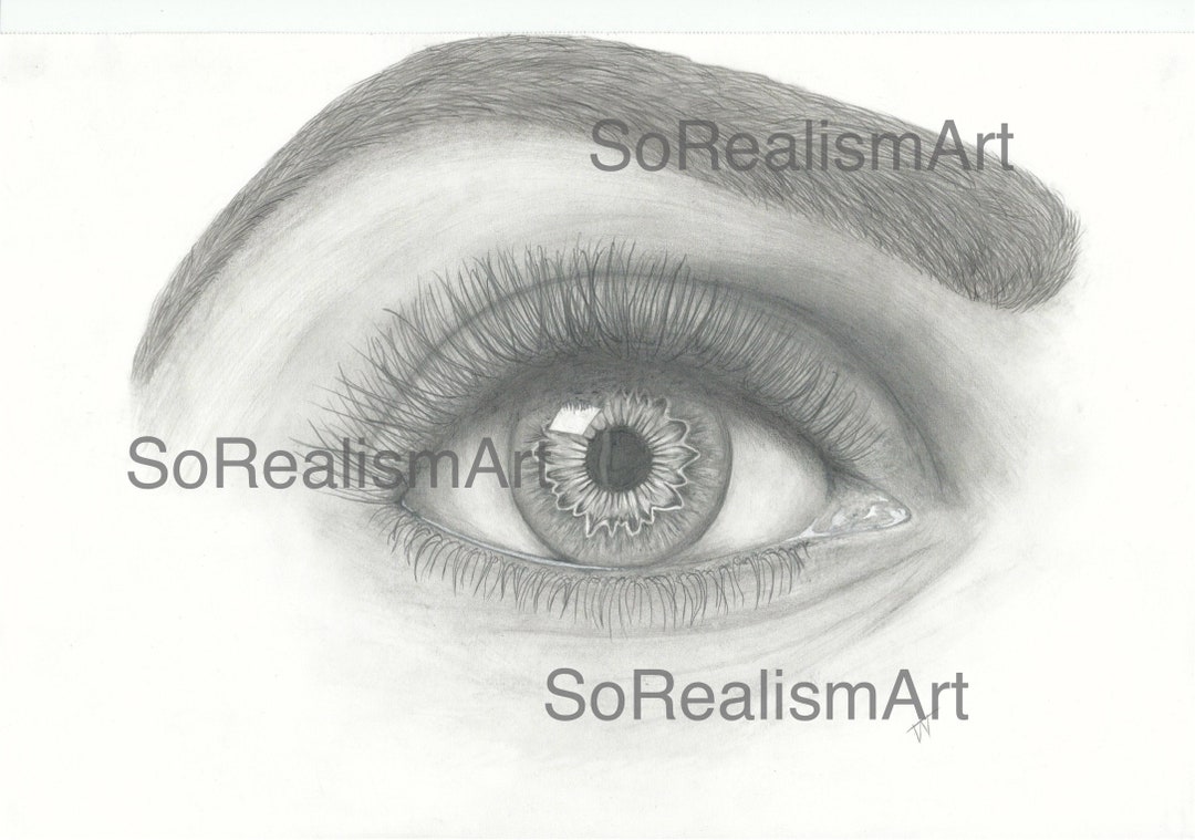 Hyper Realistic Drawing, Original Drawing of an Eye in Graphite Pencil ...