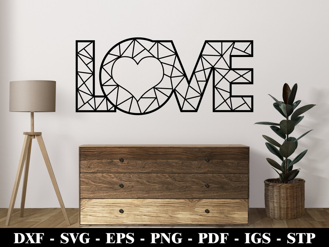 Love DXF, Love Svg, Love Wall Art Digital Files for Laser Cutting - Etsy